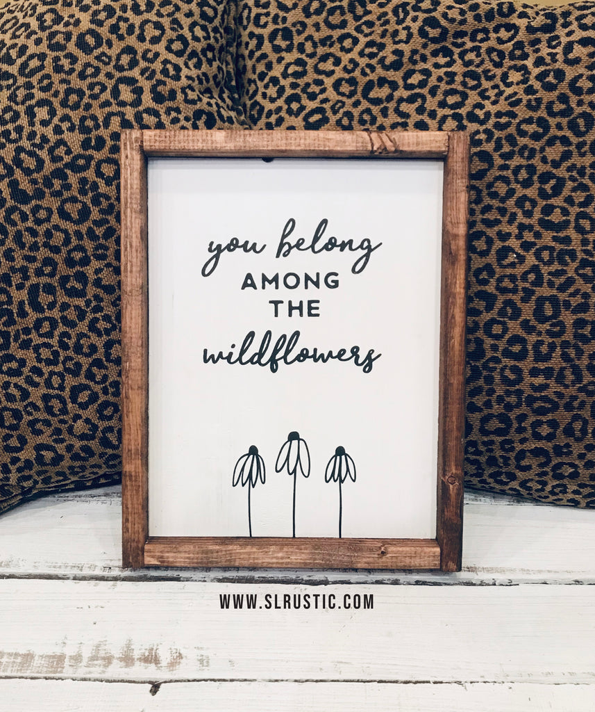Wildflowers wood sign – SLrustic