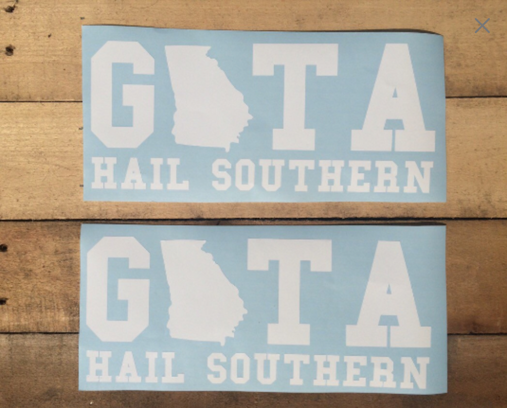 Georgia Southern decal, Georgia Southern sticker, GATA, car decal,yeti ...