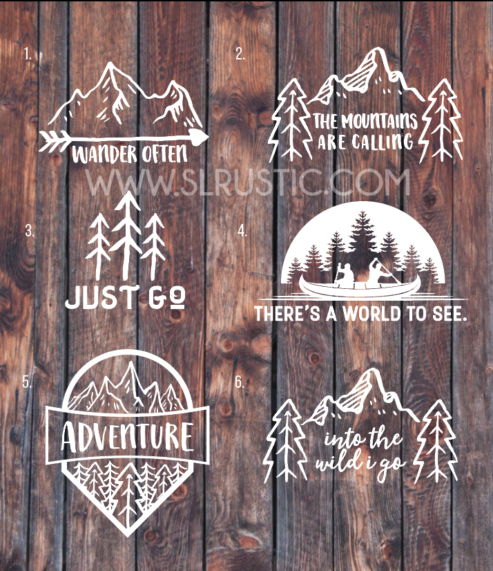 Adventure decal travel decal explore decal car decal yeti decal – SLrustic