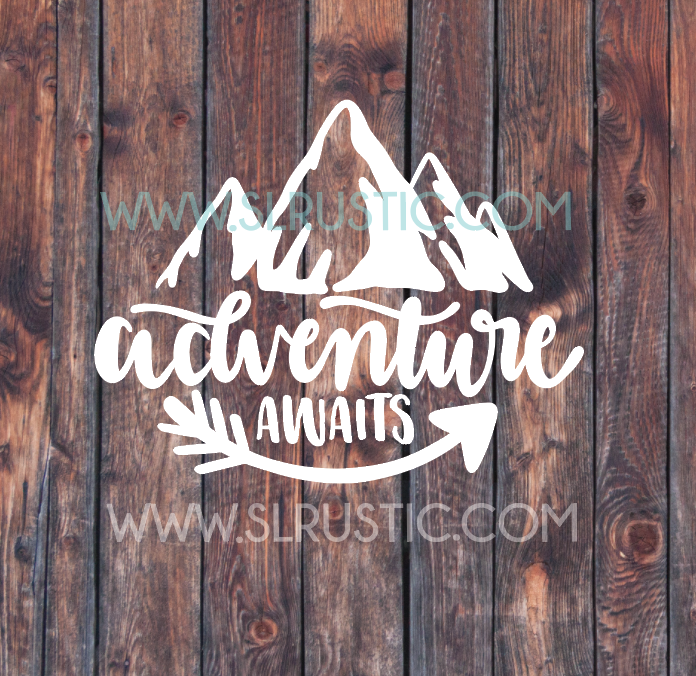 Adventure decal explore decal car decal yeti decal adventure awaits ...