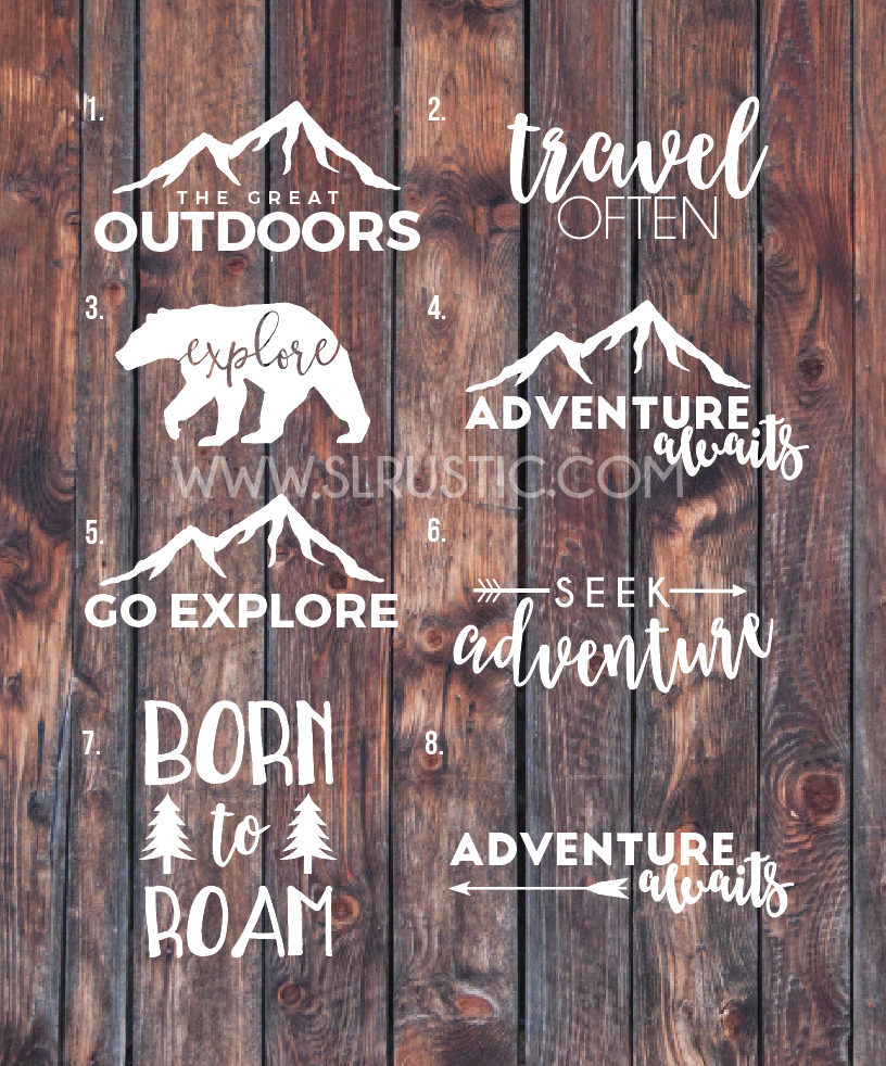 Adventure decal travel decal explore decal car decal yeti decal – SLrustic